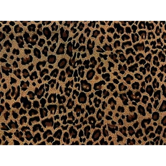 44 Inch Brown Color Leopard Pattern Animal Cheetah Tiger Print 100% ...