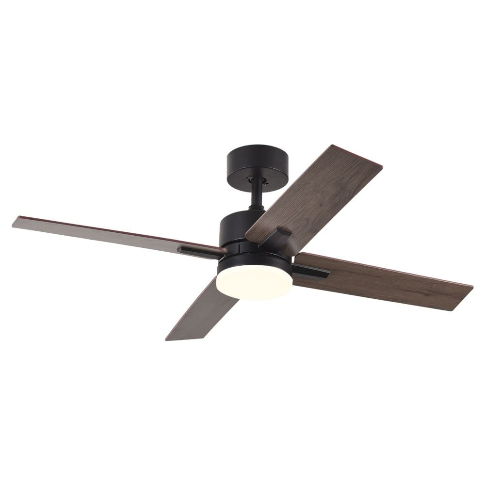 44 Inch Downrod Ceiling Fans with Lights and Remote Control, Modern ...