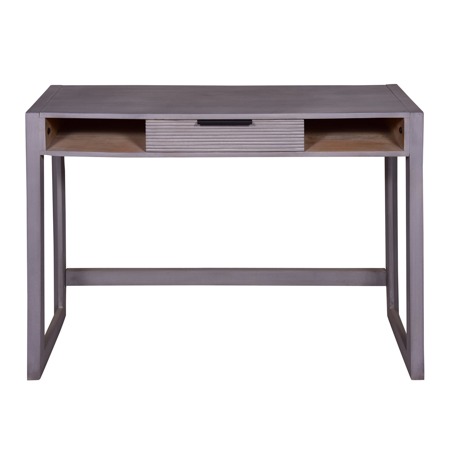 44 Inch Mango Wood Desk Minimalistic Entryway Console Table, Single ...