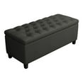 44 Inch Modern Lift Top Storage Bench Button Tufted Seat Charcoal ...