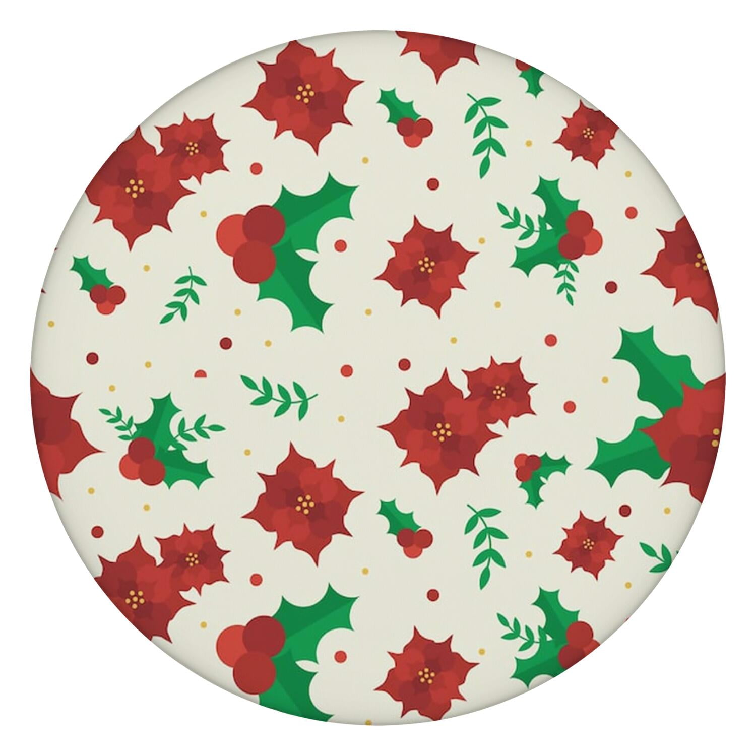 44-Inch Round Holiday Feast Tablecover, Features Elastic Hem and ...