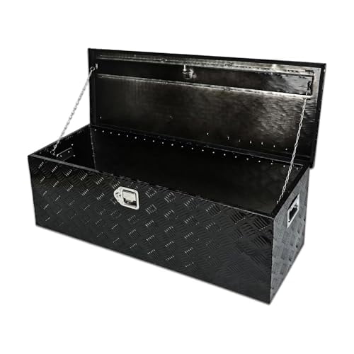 44 Inch Truck Chest Tool box Heavy Duty Aluminum Stripes Plated Pick Up ...