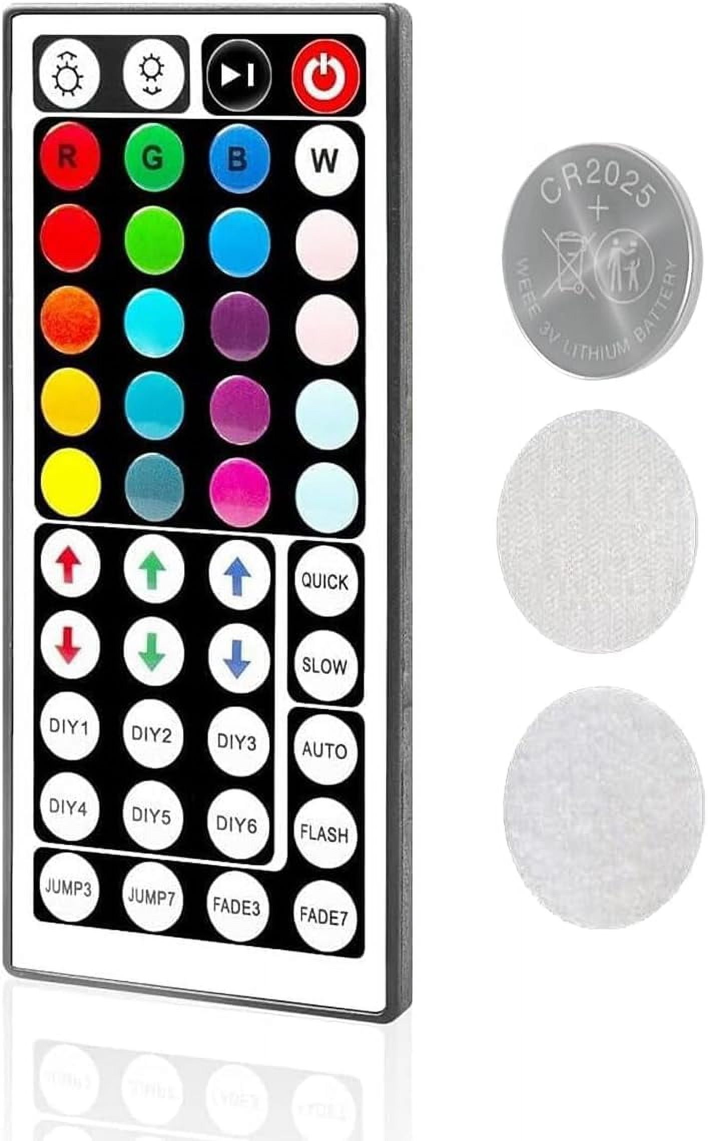 44-Key Led Light Remote Control for RGB LED Strip Light, for SMD 5050 ...