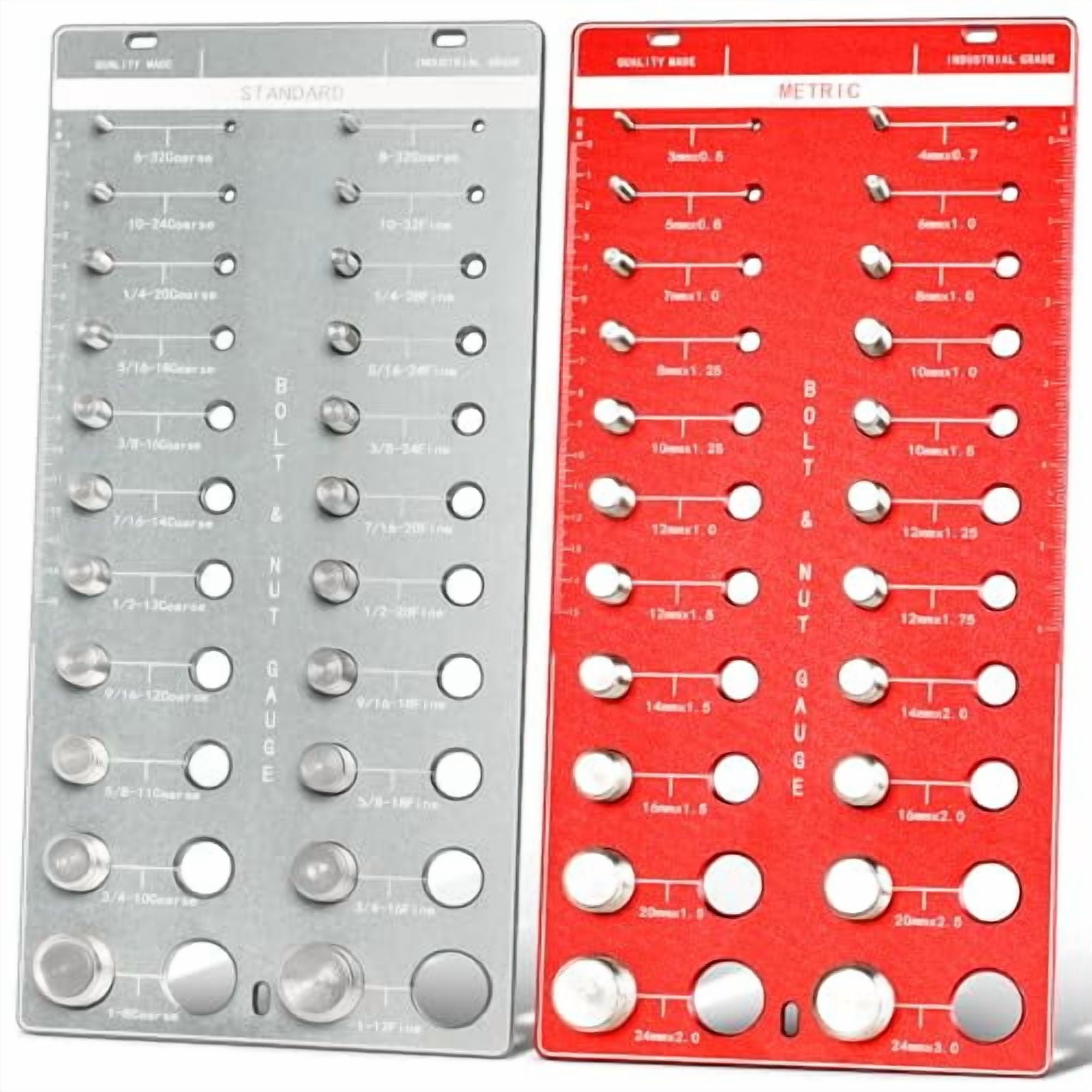 44 Nut and Bolt Thread Checker Standard and Metric, Bolt Size and ...