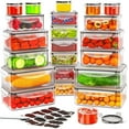 44 PCS Food Storage Containers with Lids - Airtight Leakproof Plastic ...