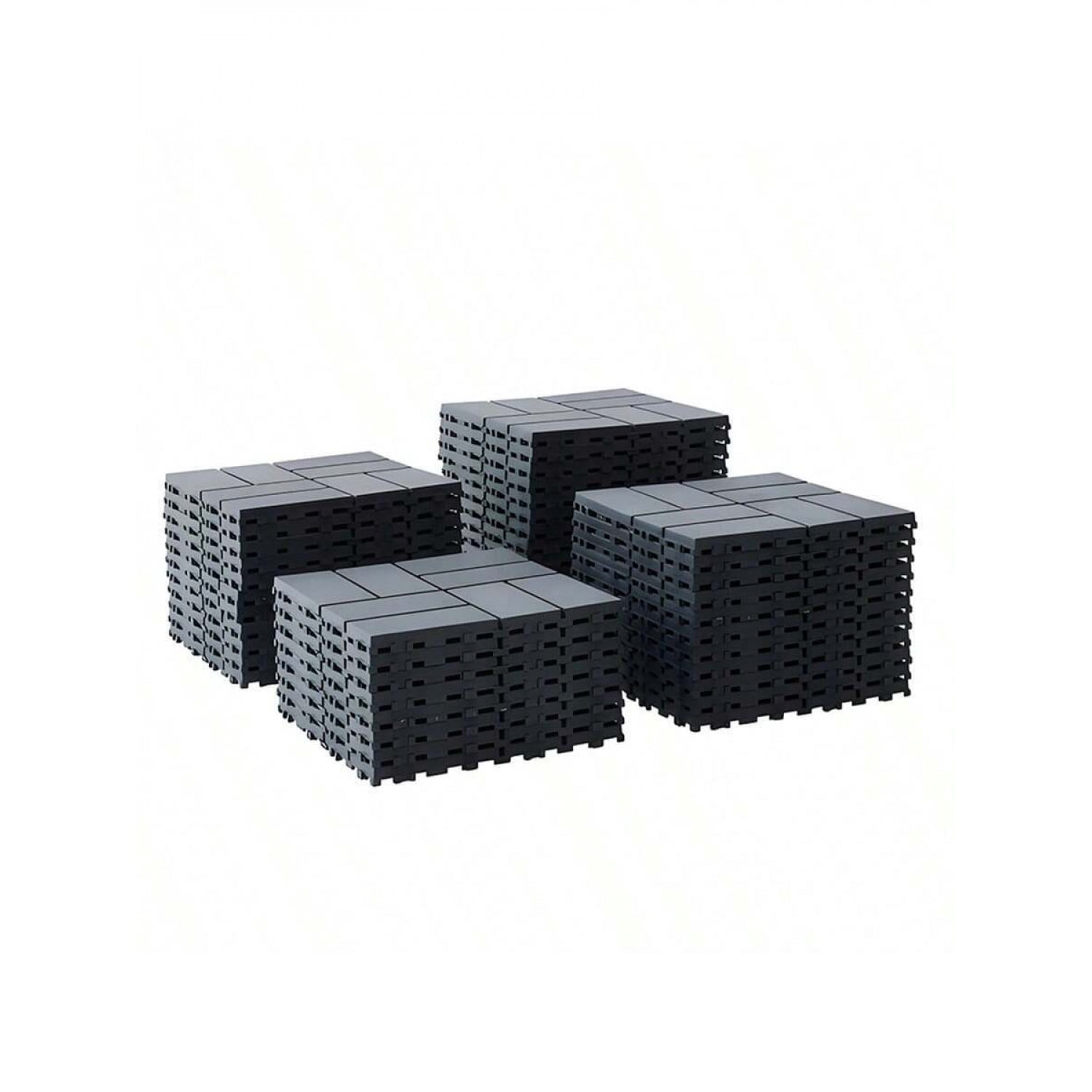 44 Pack 12"X12" Plastic Interlocking Deck Tiles - Waterproof Outdoor ...