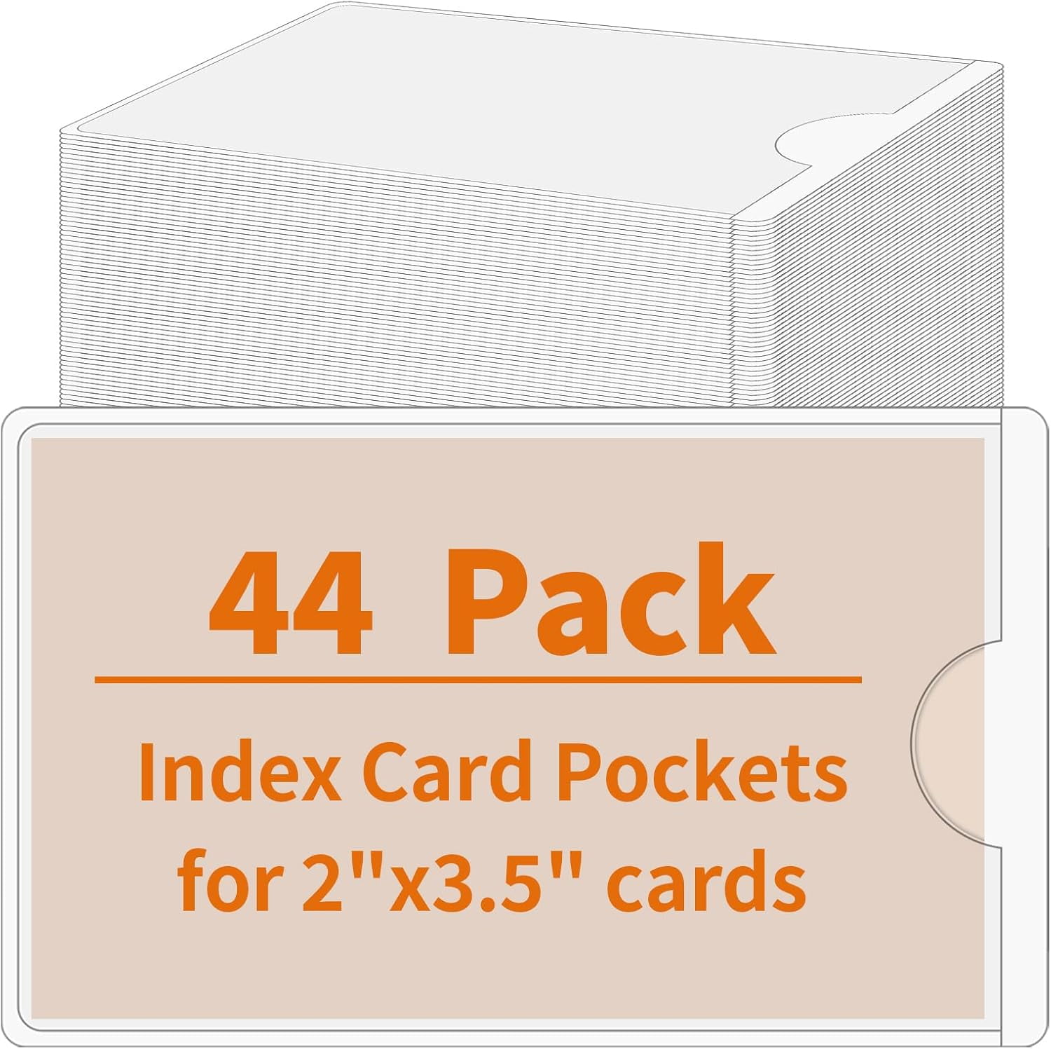 44 Pack Adhesive Pockets, Bin Labels for Storage Bins, Clear Label ...