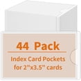 44 Pack Adhesive Pockets, Bin Labels for Storage Bins, Clear Label ...
