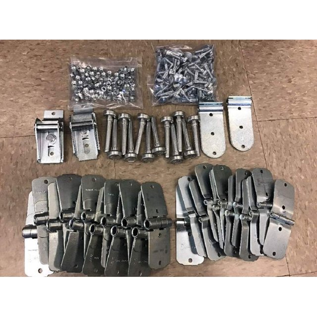 44 Pack Door Repair Kit- All Hinges + 1" Rollers + Hardware - Whiting ...