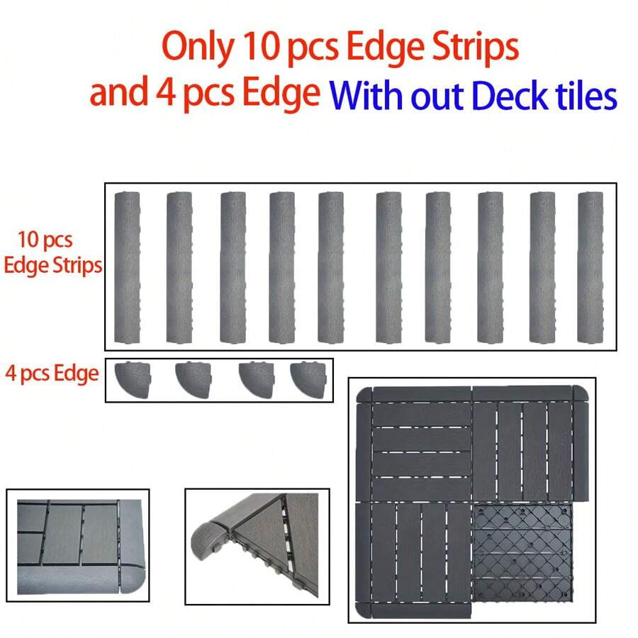 44-Pack Interlocking Patio Deck Tiles (12x12 Inch) - Waterproof Outdoor ...