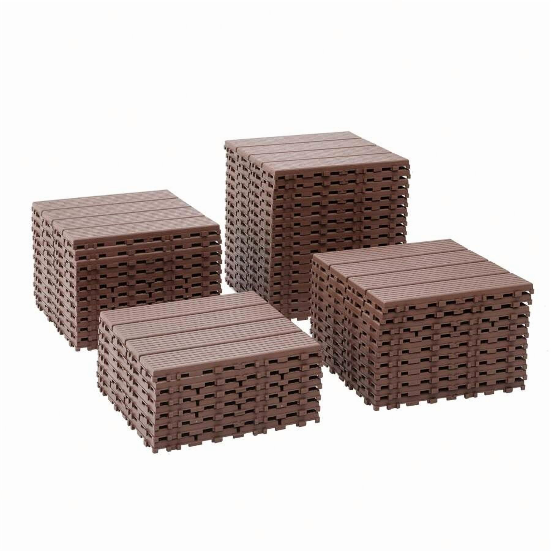 44-Pack Interlocking Patio Deck Tiles (12x12 Inch) - Waterproof Outdoor ...