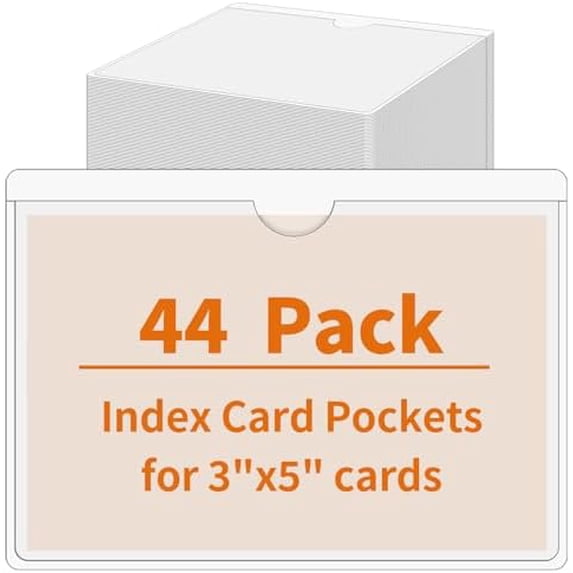 44 Pack Labels for Storage Bins, 3×5 Inches Index Card Holder Organizer ...