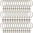 44 Pack Metal Curtain Rings with Clips, Drapery Clips with Rings ...