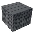 44 Pack Plastic Interlocking Deck Tiles, 12"x12" Interlocking Patio ...