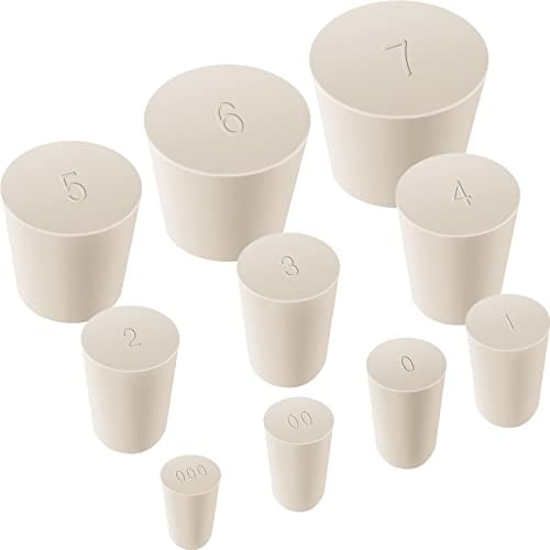 44 Packs Solid Lab Rubber Stoppers Plugs Small White Rubber Cork ...