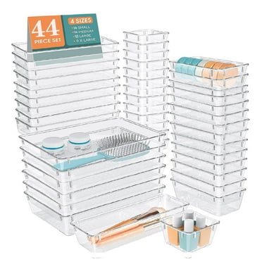 BKBP Clear Plastic Drawer Organizer, Modular Storage Bins for Makeup ...