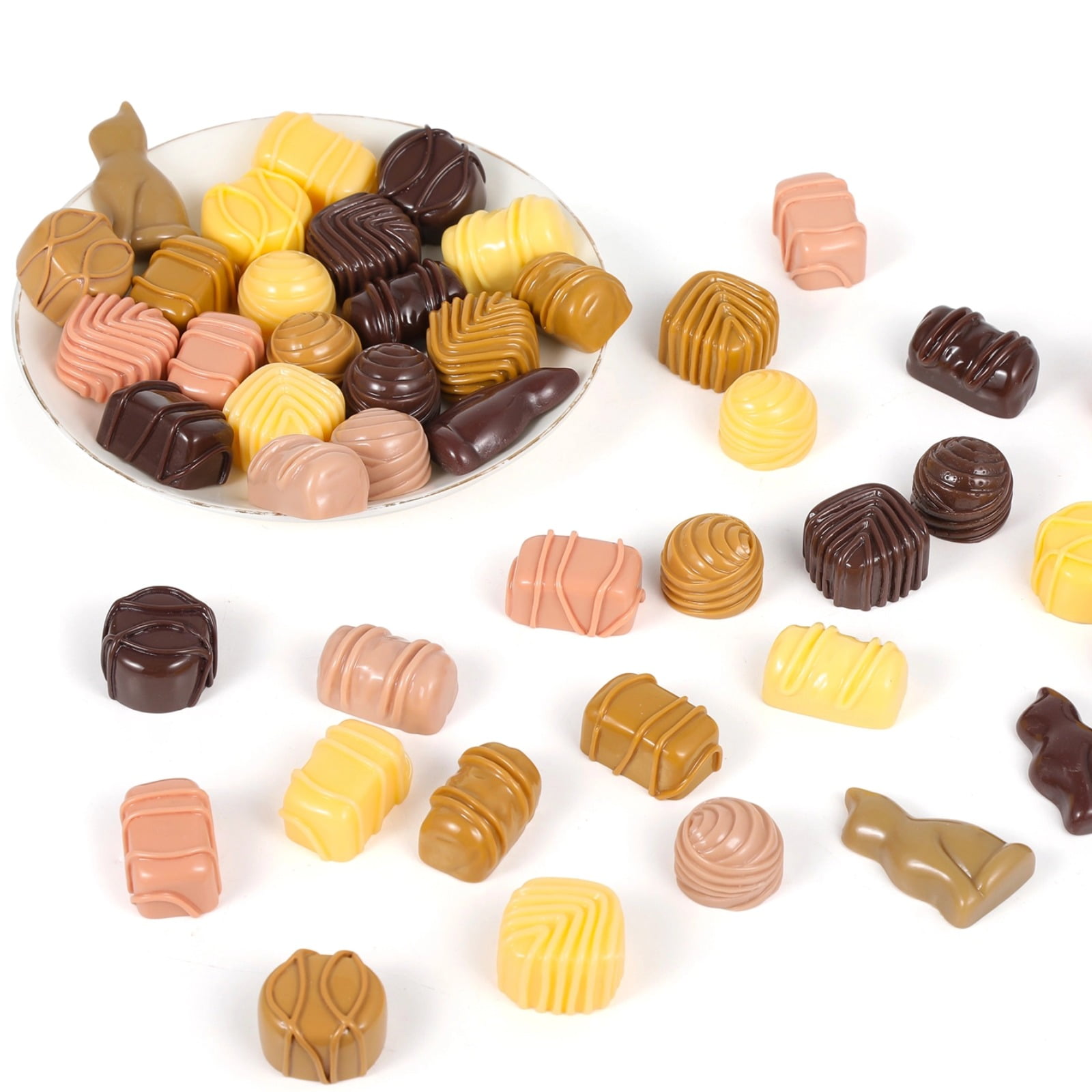 44 Pcs Fake Chocolates, Resin Simulation Chocolate Models, Variety ...