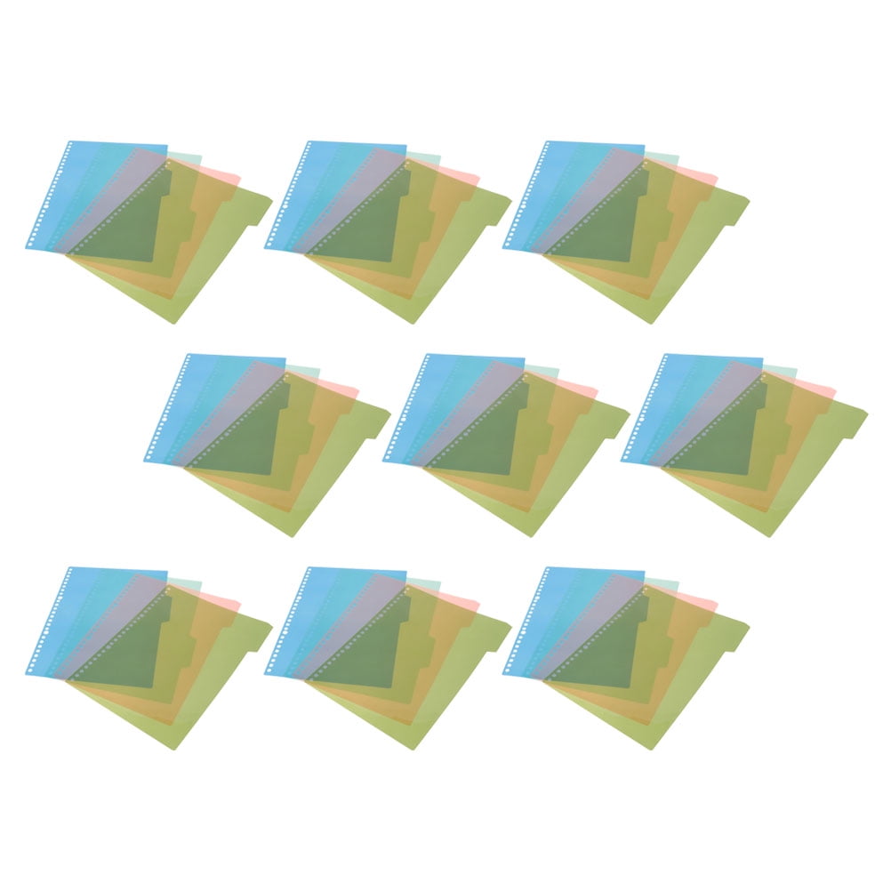 Plastic Colored Tab Dividers for Books with Assorted Colors 26 Holes ...