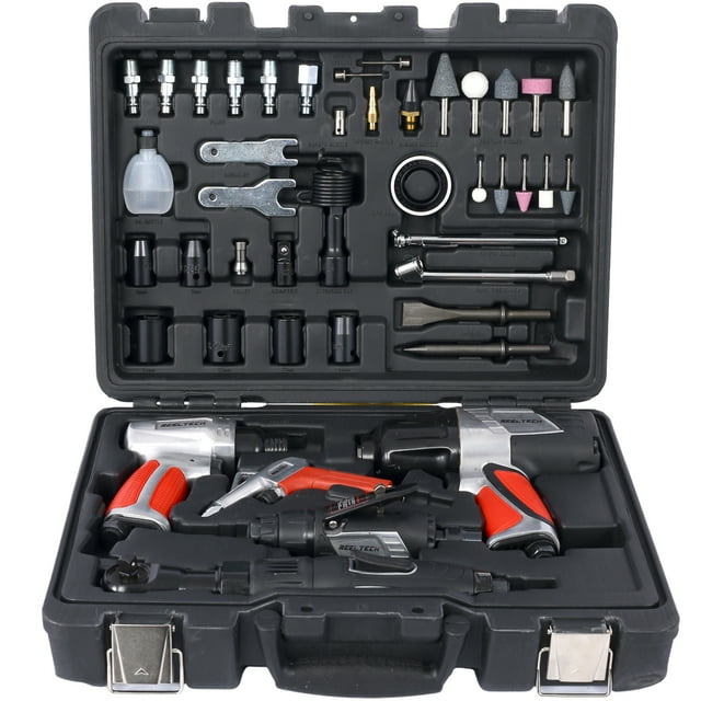 44-Piece Air Tool Kit With Impact Wrench, Air Ratchet, Die Grinder, Air ...