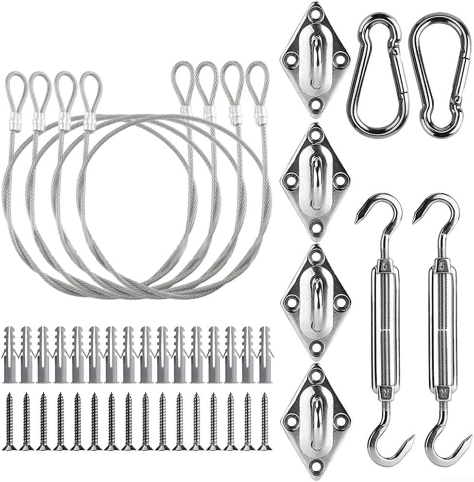 44 Piece For Shade Sail Hardware Kit Stainless Steel Accessories for ...
