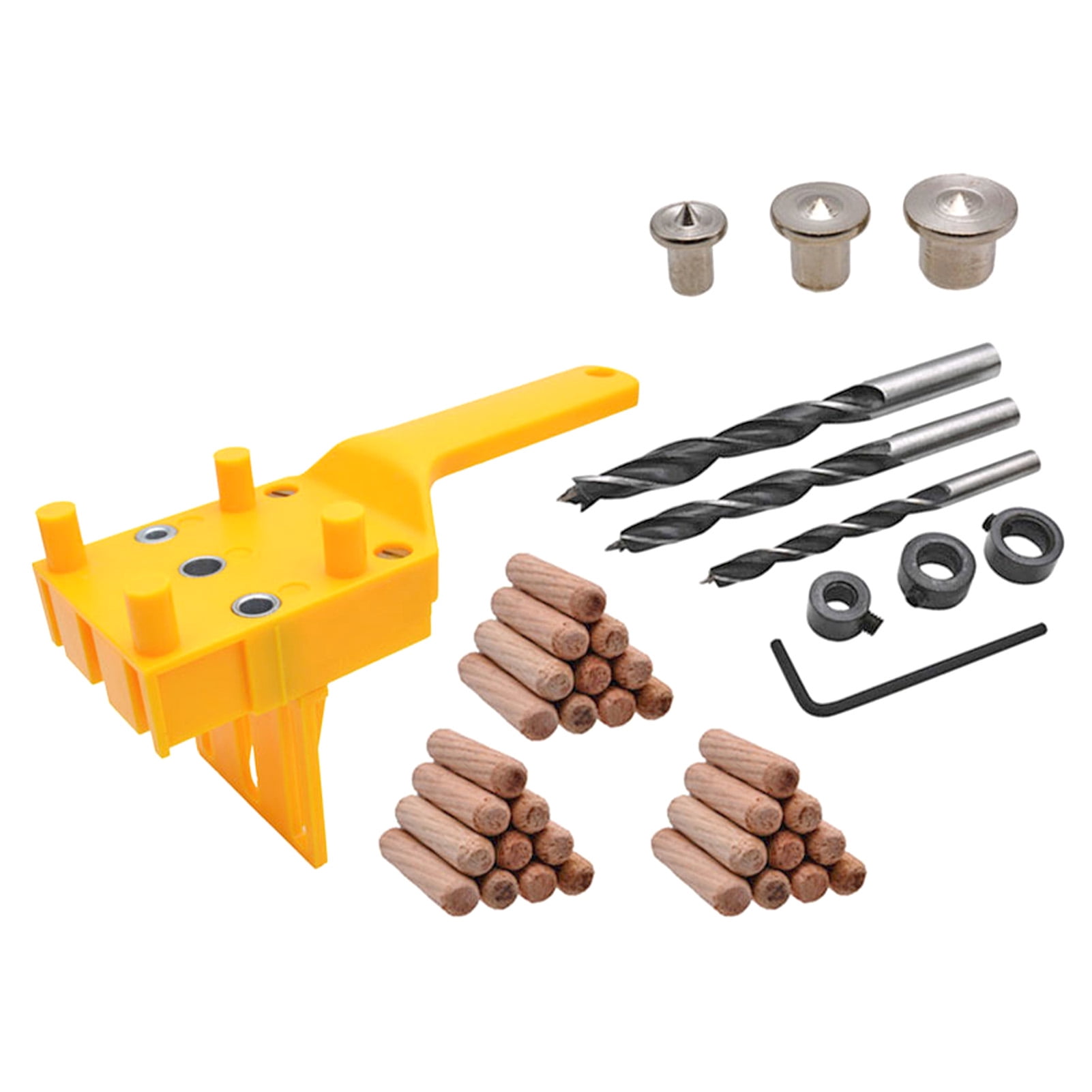 44-Piece Hole Drill Locator Set with Wrench & Limit Ring - Woodworking ...