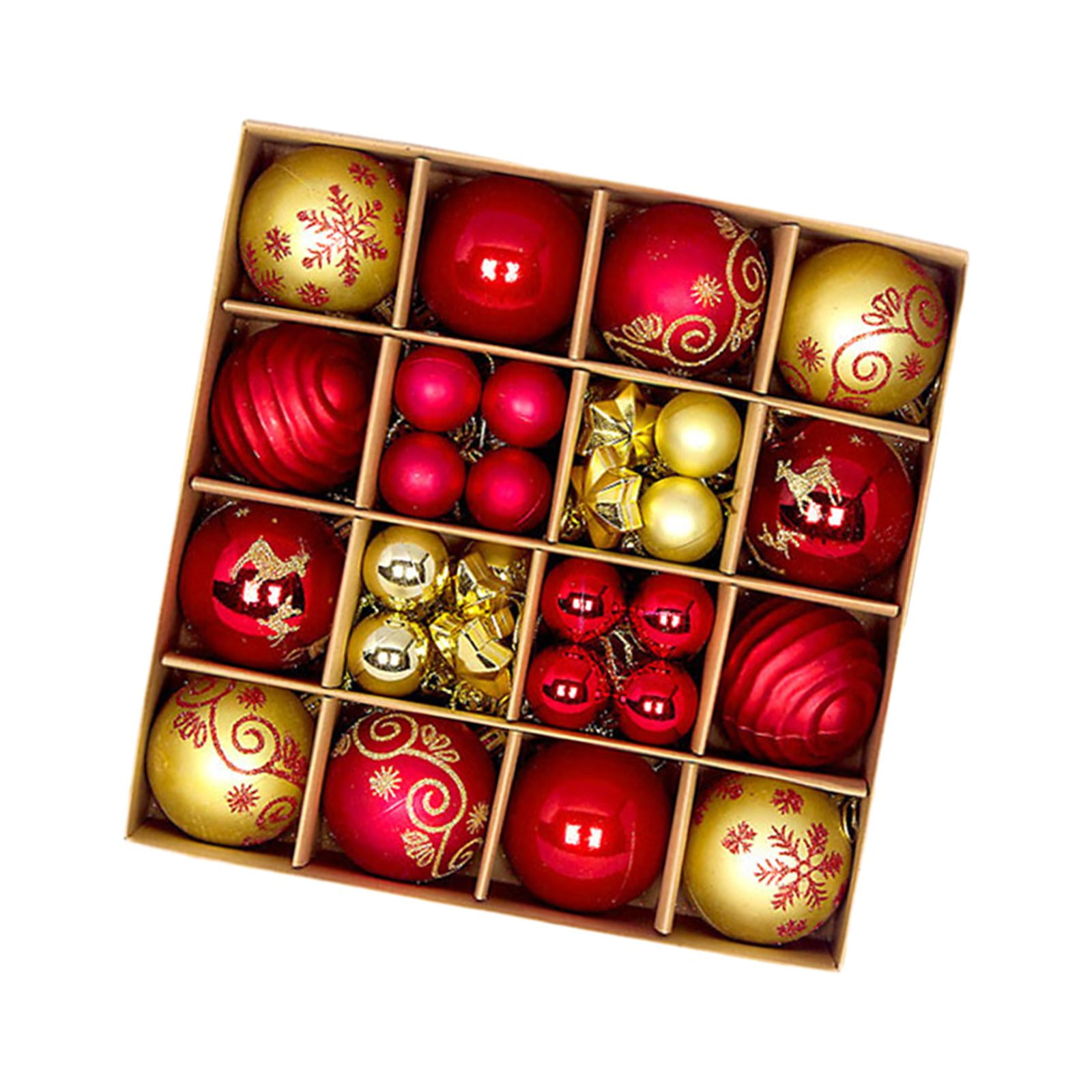 44 Pieces Christmas Balls Ornaments Christmas Tree Decoration Baubles ...