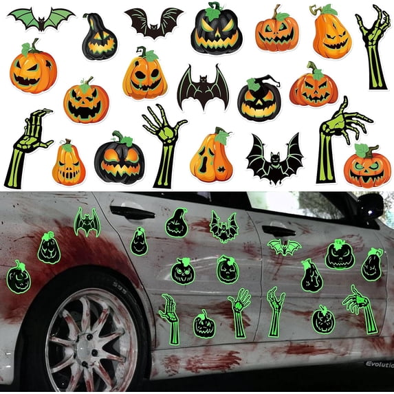 44 Pieces Christmas Car Refrigerator Decorations - Reflective Bulb ...