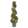 National Tree Company 44-Inch Prelit Artificial Boxwood Spiral Tree ...