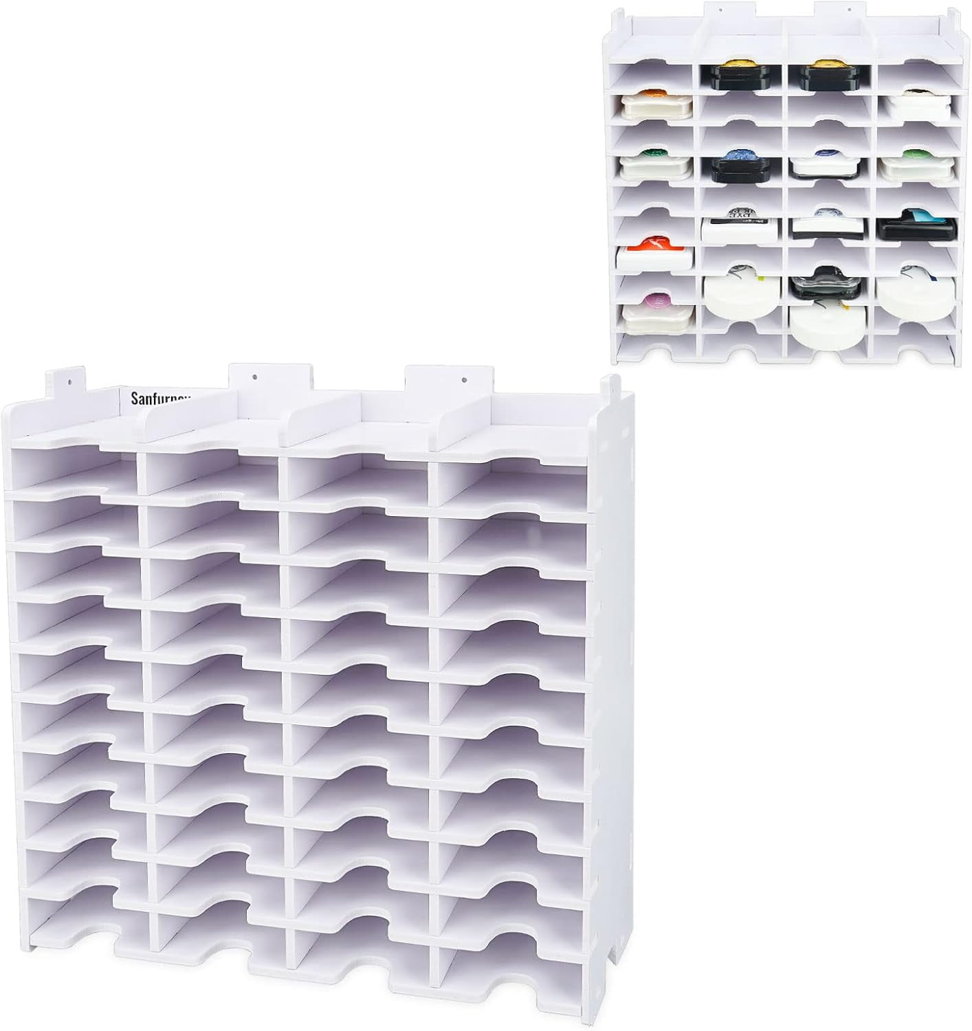 44 Slots Slim Ink Pad Holder and Stamp Pad Storage Organizer for Ranger ...