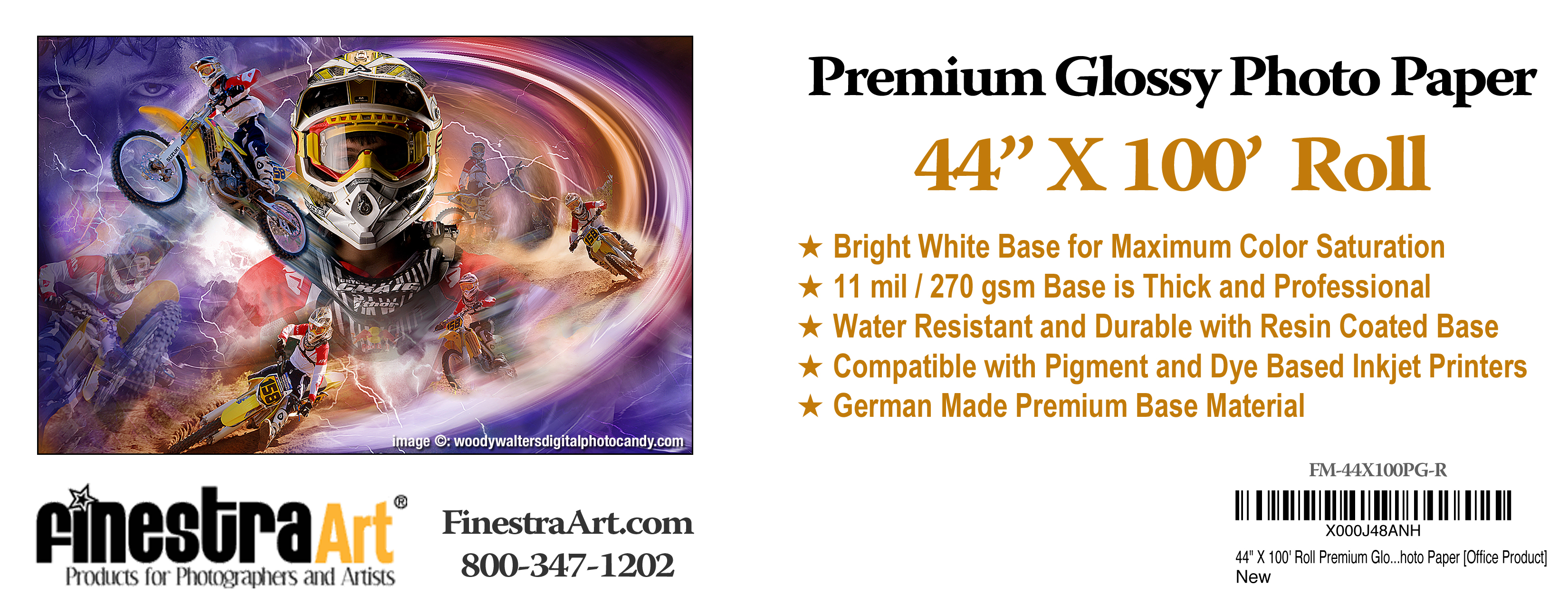 44" X 100' Premium Glossy Inkjet Photo Paper - Roll - Walmart.com