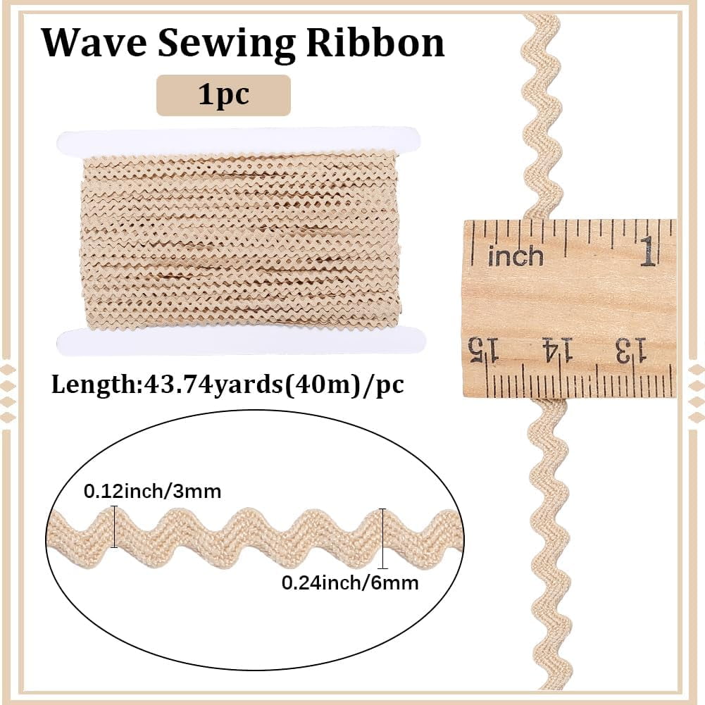 44 Yards RIC Rac Rick Rack Trim 1/8 inch Rickrack Lace Wave Ribbon Zig ...