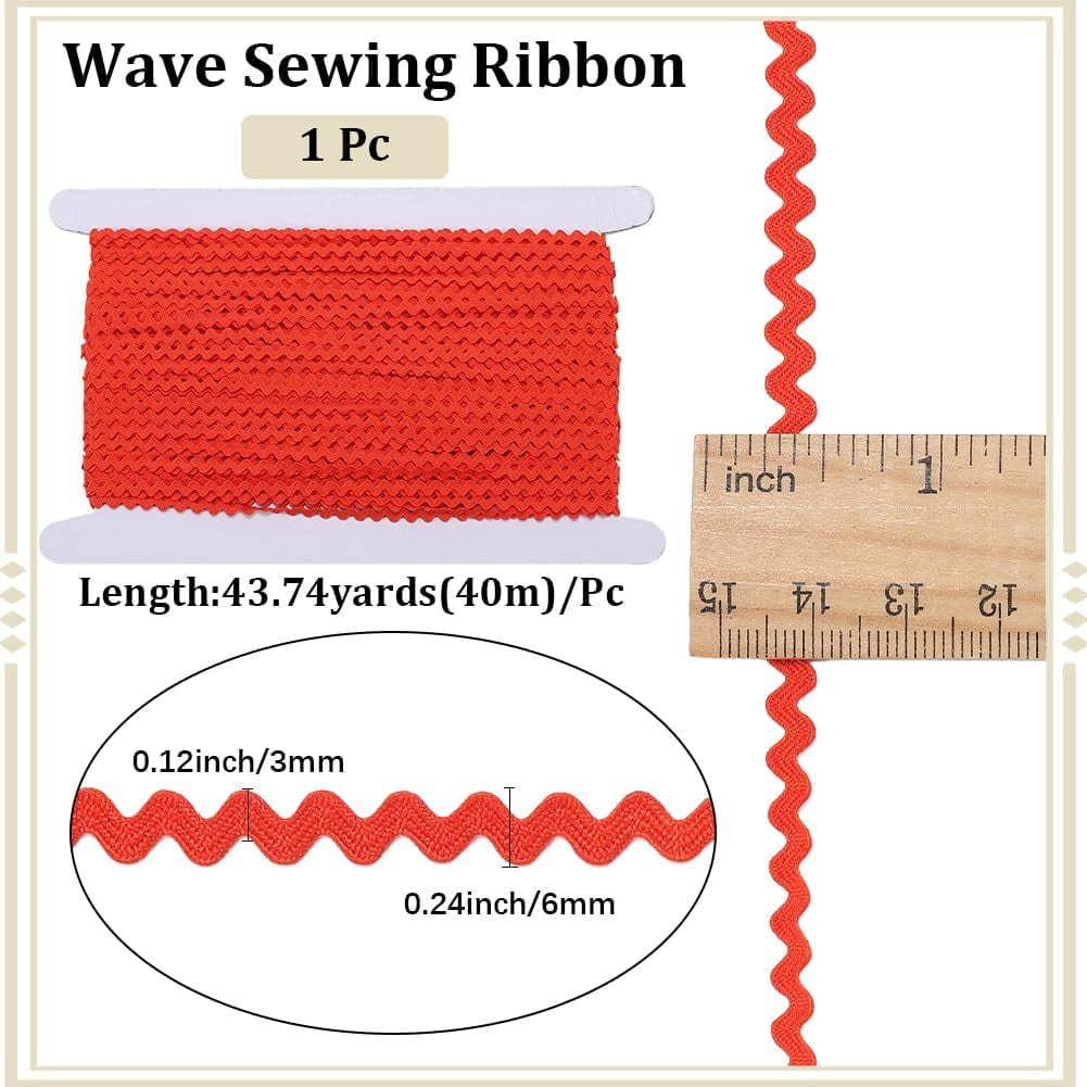 44 Yards Rick Rack Trim RIC Rac Ribbon 1/8 inch Rickrack Lace Wave Zig ...