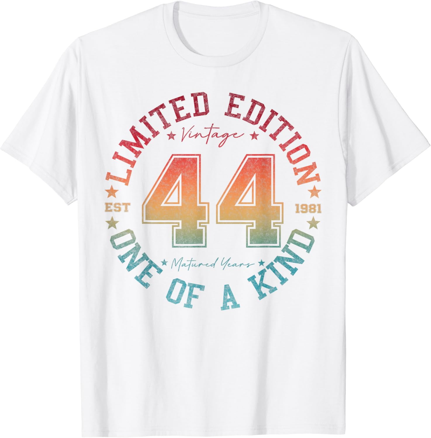 44 Year Old Gifts Vintage 1981 Limited Edition 44th Birthday T-Shirt ...