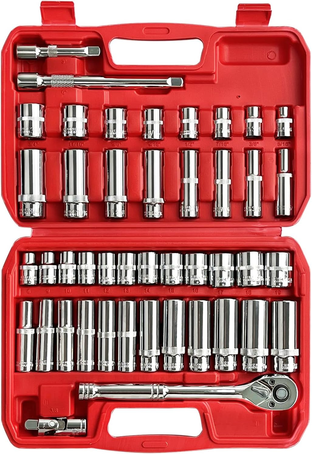 44 count 3/8" Drive Impact Socket Set,Drive Master Socket Set,/Metric ...