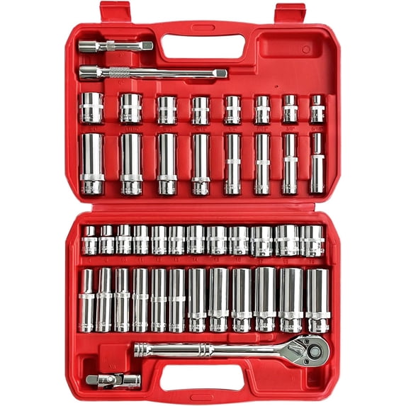 44 count 3/8" Drive Impact Socket Set,Drive Master Socket Set,/Metric ...