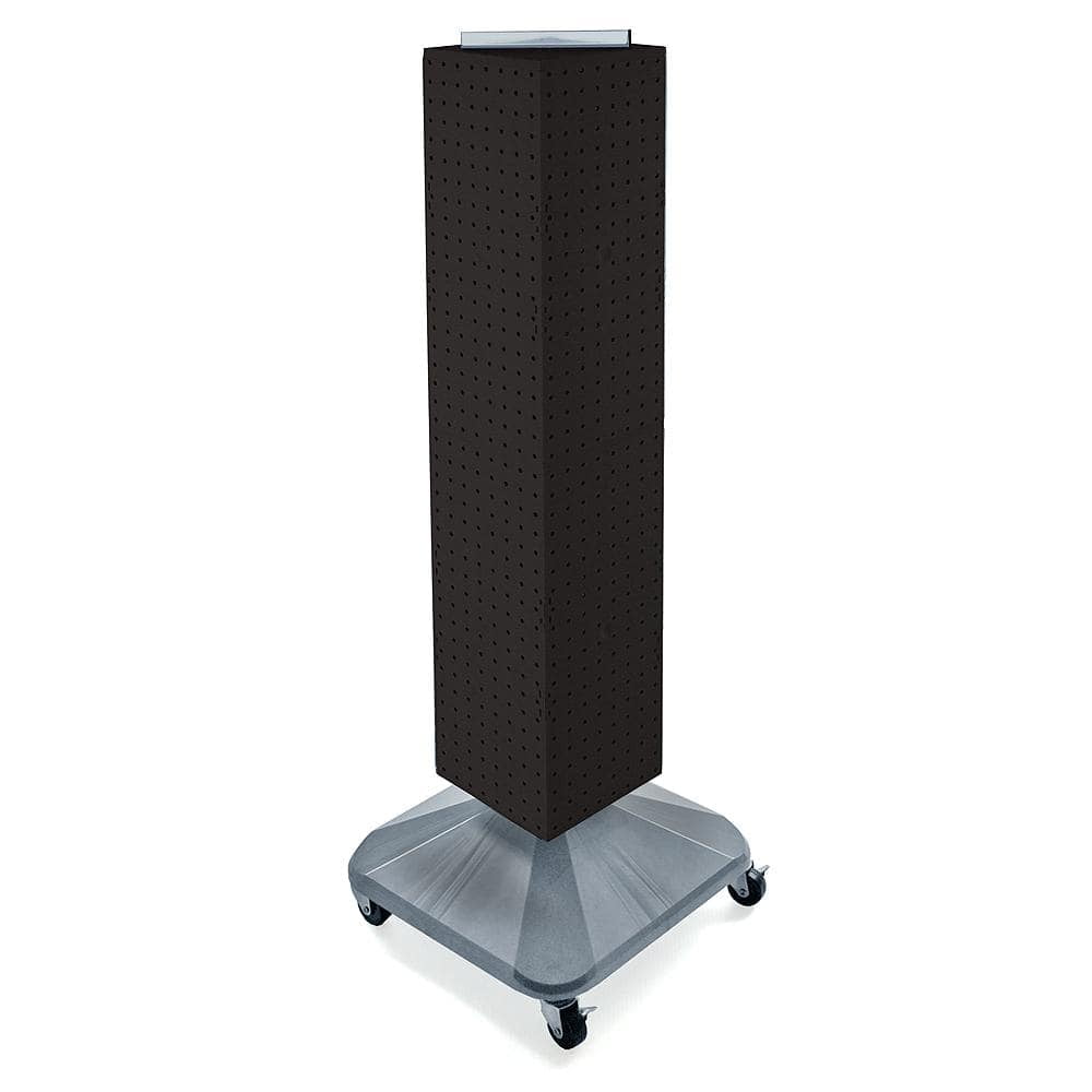 44 in. H x 8 in. W Interlock Pegboard Tower on a Revolving Base in ...