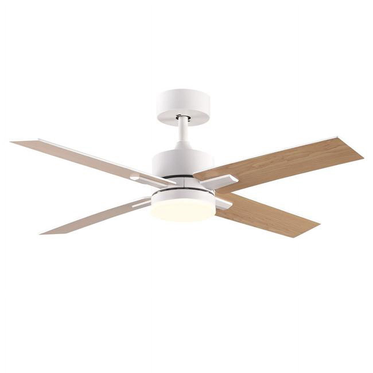 44 in. Propeller Four Blade Dimmable Remote Control Integrated Light ...