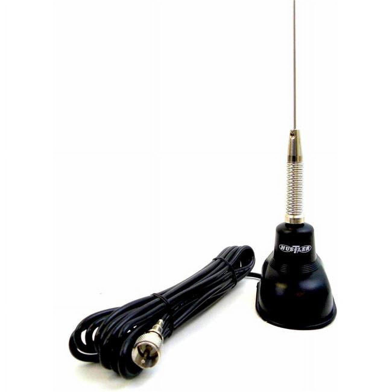 44 in. Trunk Lip Mount CB Antenna with Spring 17 ft. Cable, Black ...