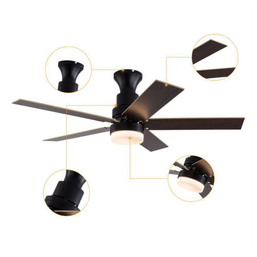 44 inch LED Ceiling Fan with Remote Multi-Function Setting 5 ...