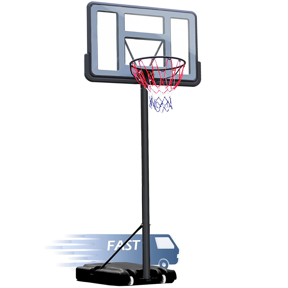 Easyfashion 29 In. Height Adjustable Portable Basketball Hoop for Kids ...