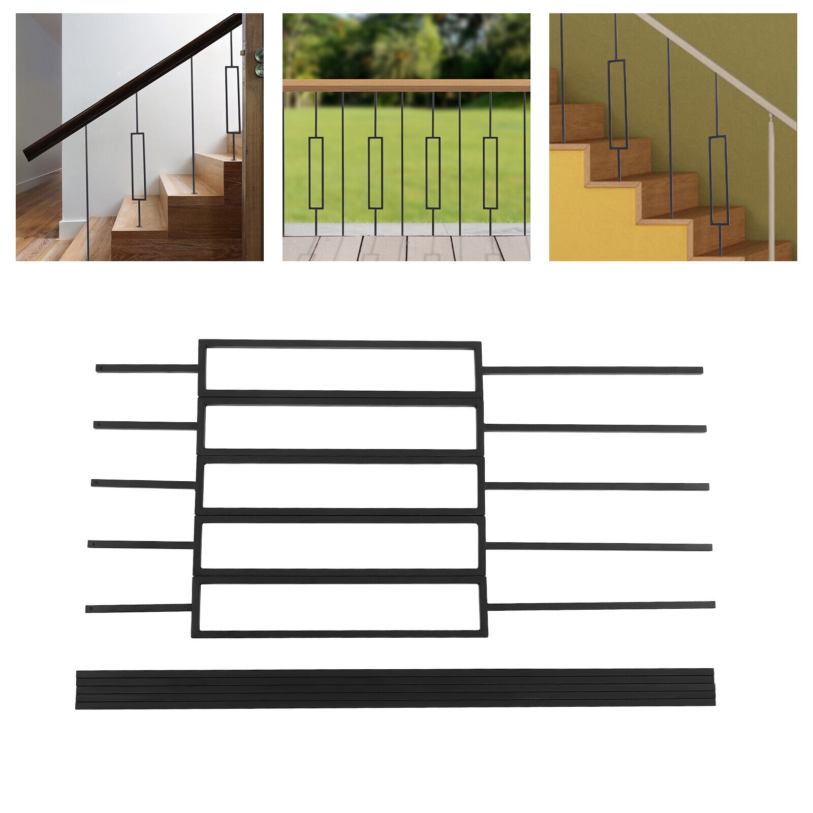 44 inch Staircase/Balconies Balusters Decorative Iron Balusters Stair ...