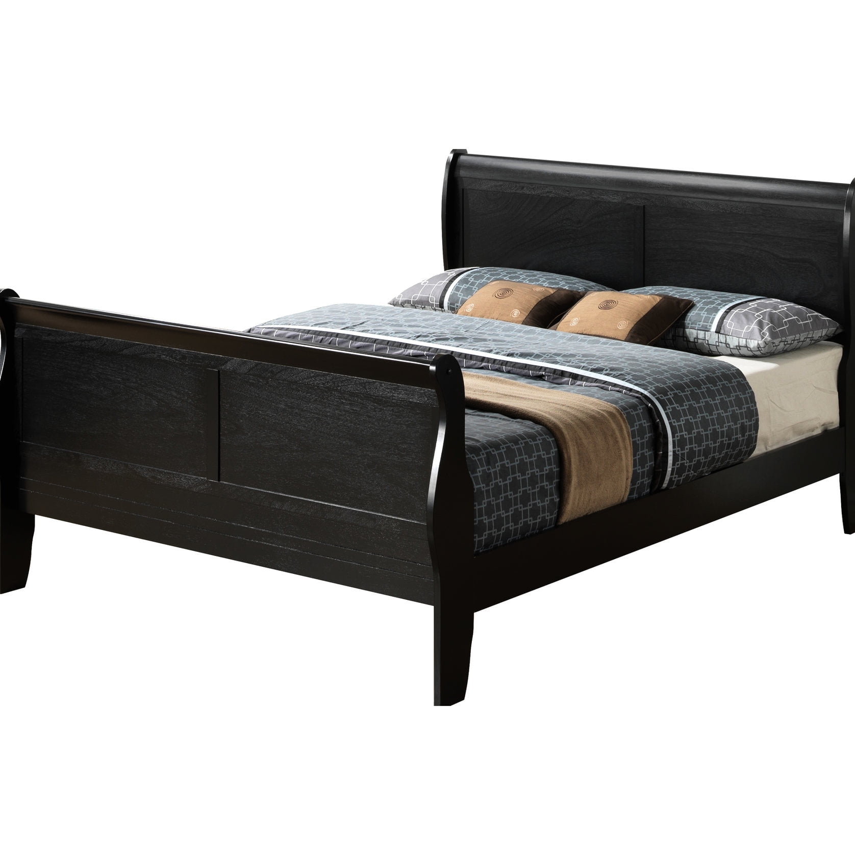 44 - inch Tall Bed in Black / Bring Sophistication to Room Setup with ...