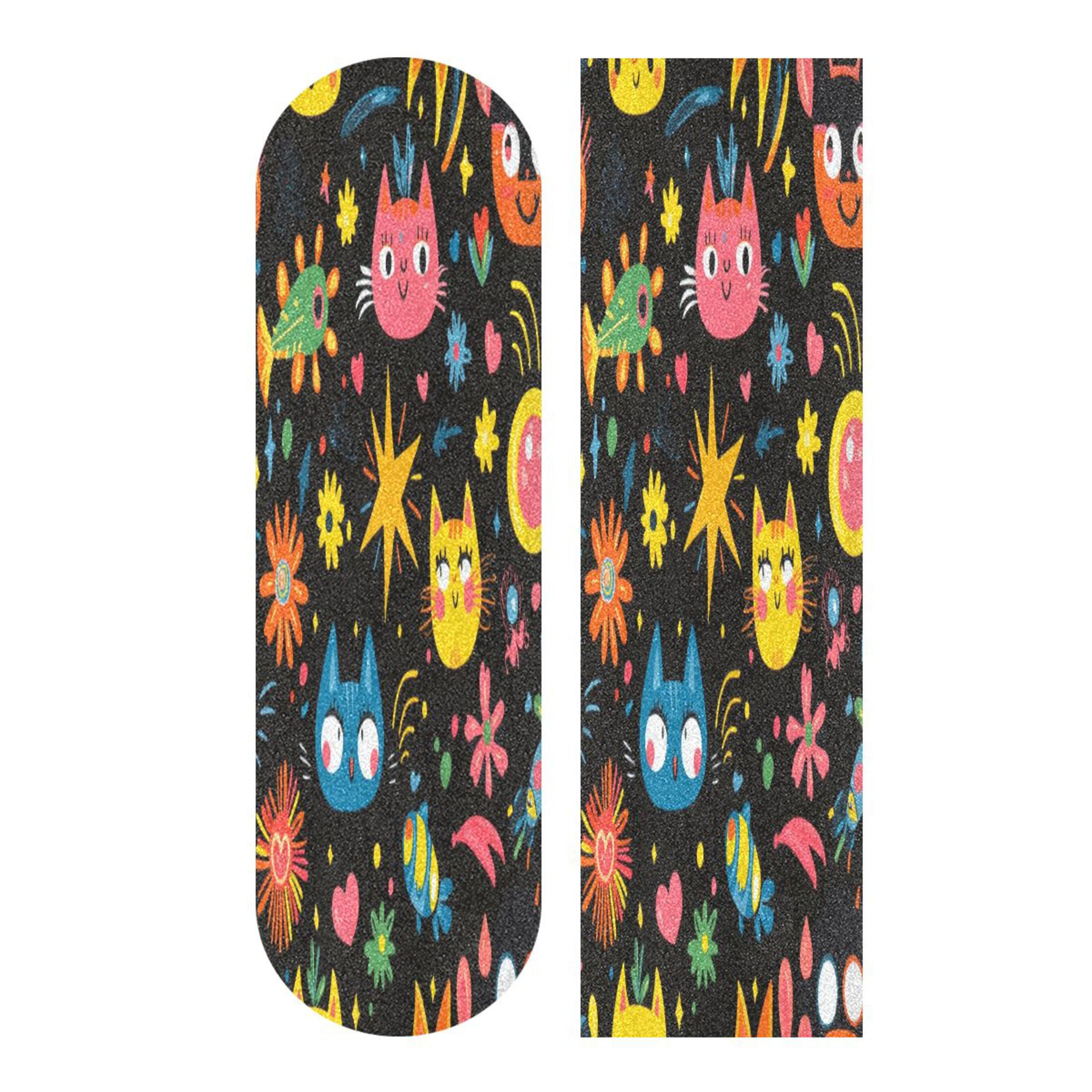 44" x 10" Skateboard Grip Tape Diamond Grit Surface, Heavy-Duty PVC ...