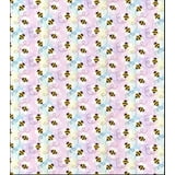 44 x 36 Easter Bees with Bunny Ears on Light Purple Fabric Traditions ...