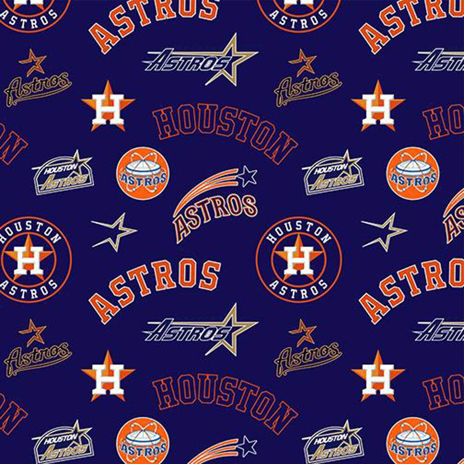 44 x 36 Licensed MLB Houston Astros Fabric Traditions 100% Cotton ...