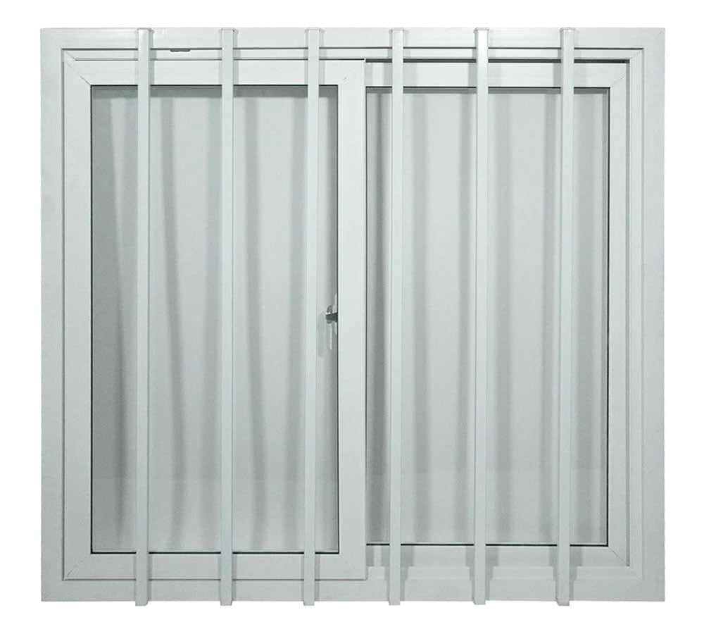44" x 44" Shipping Container Window with Security Bars - PVC Frame ...