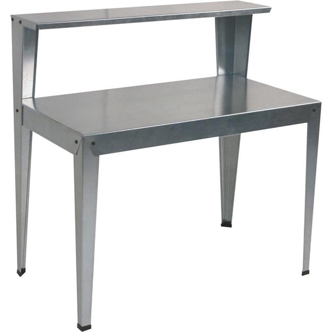 44 x 44 x 24 in. Heavy-Duty Galvanized Steel 2-Tier Work & Utility ...