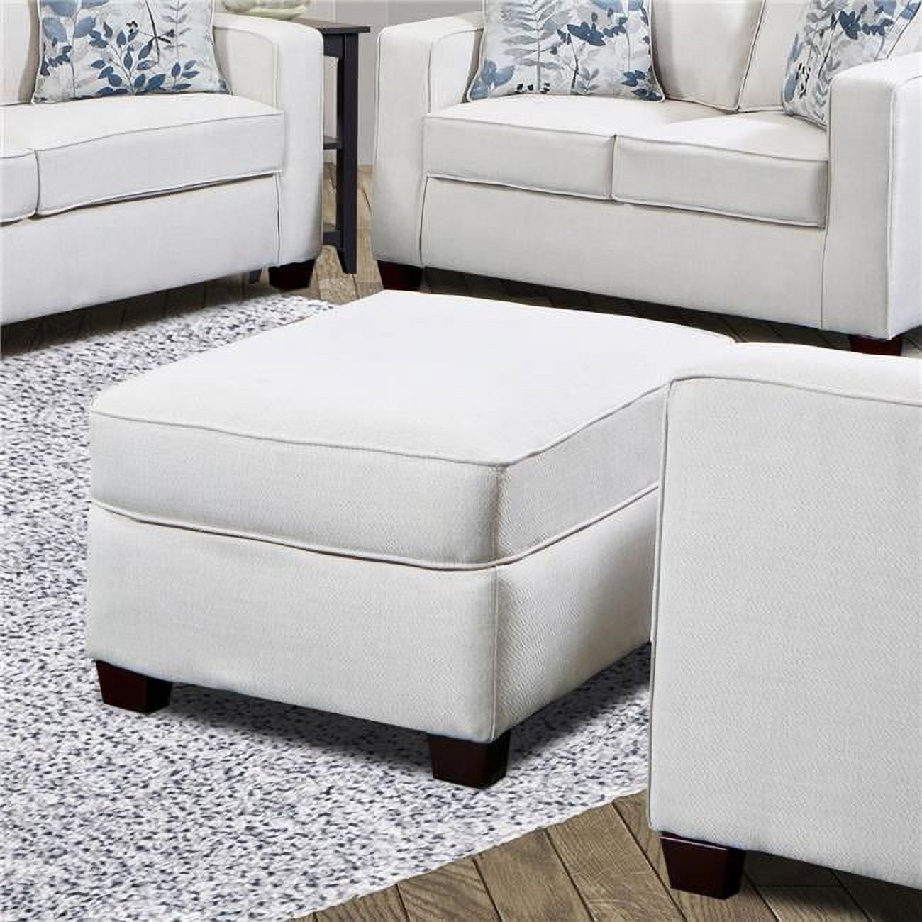 44 x 48 x 40 in. Relay Linen Ottoman, Cream Washed Tweed - Walmart.com