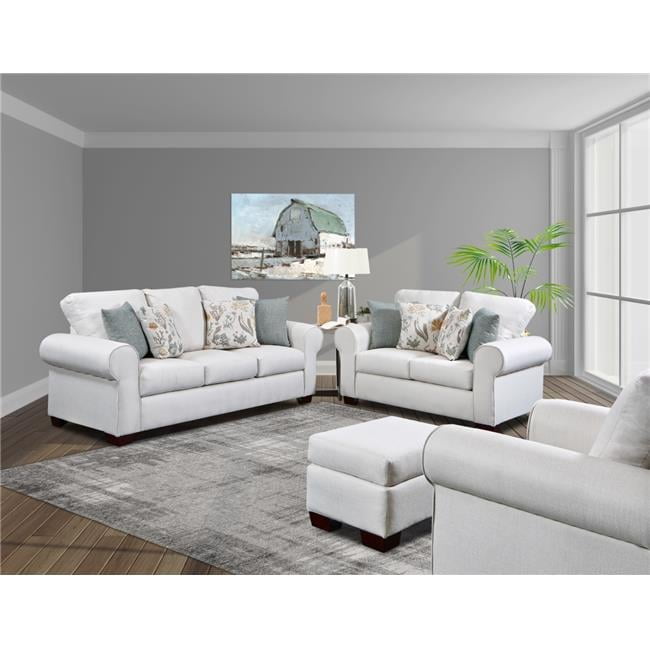44 x 48 x 95 in. Beaujardin Set with Sleeper Sofa, Soft Washed Cream ...