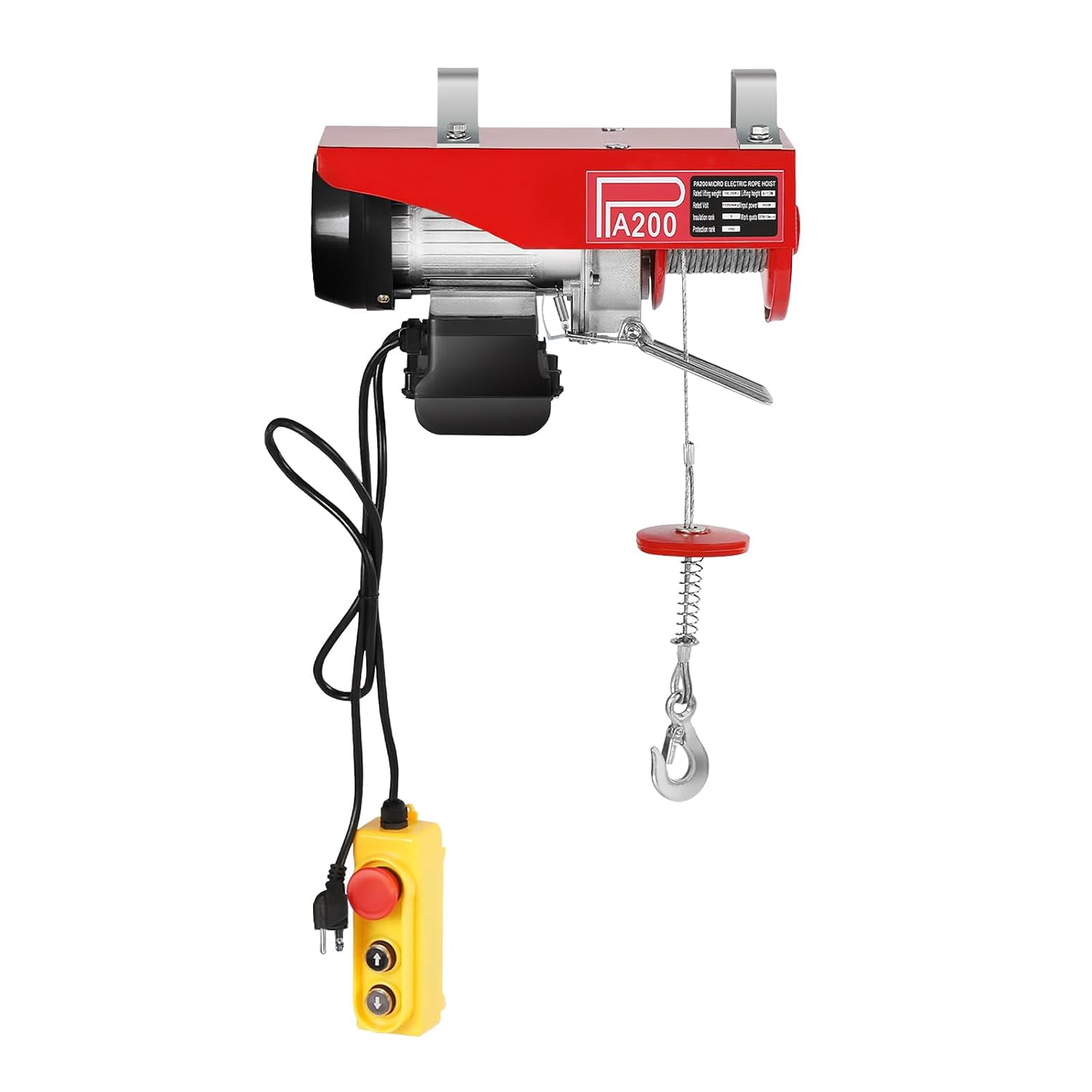 440 LBS Electric Hoist Winch 110V Electric Winch with Wired Remote ...